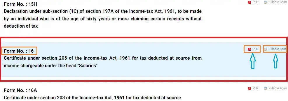 Form 16 - How to Download Form 16 for Salaried Employees?