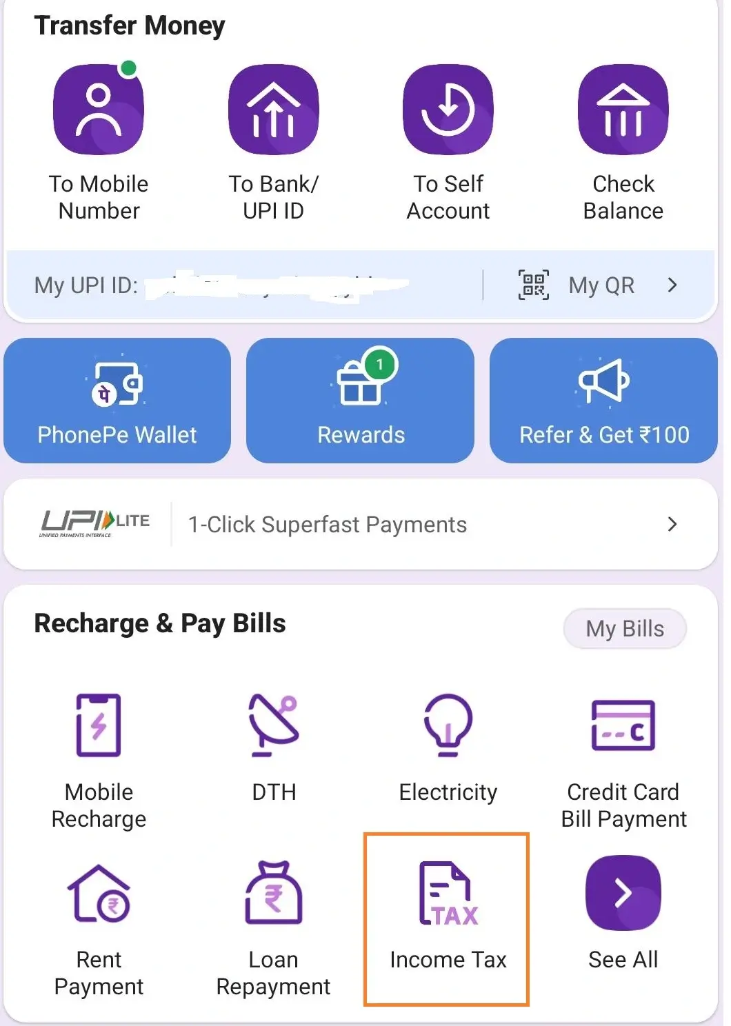 How to Pay Your Income Tax using PhonePe App