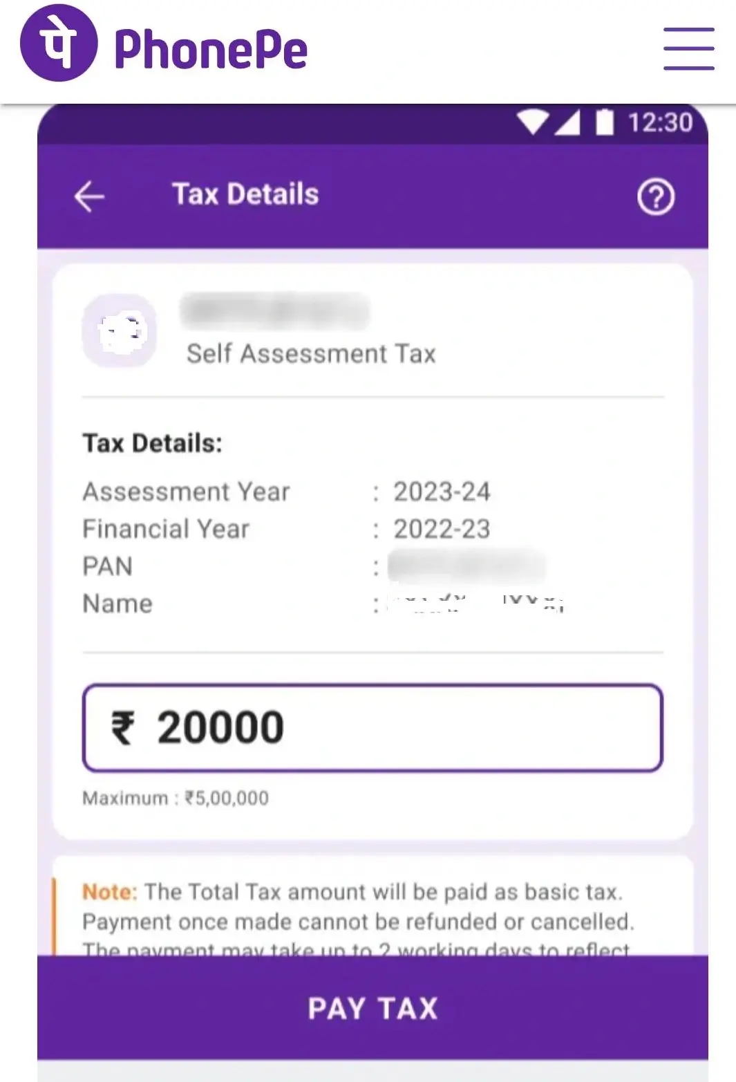 How to Pay Your Income Tax using PhonePe App