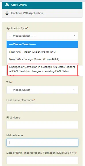PAN Card Correction - How to Correct Name and Address